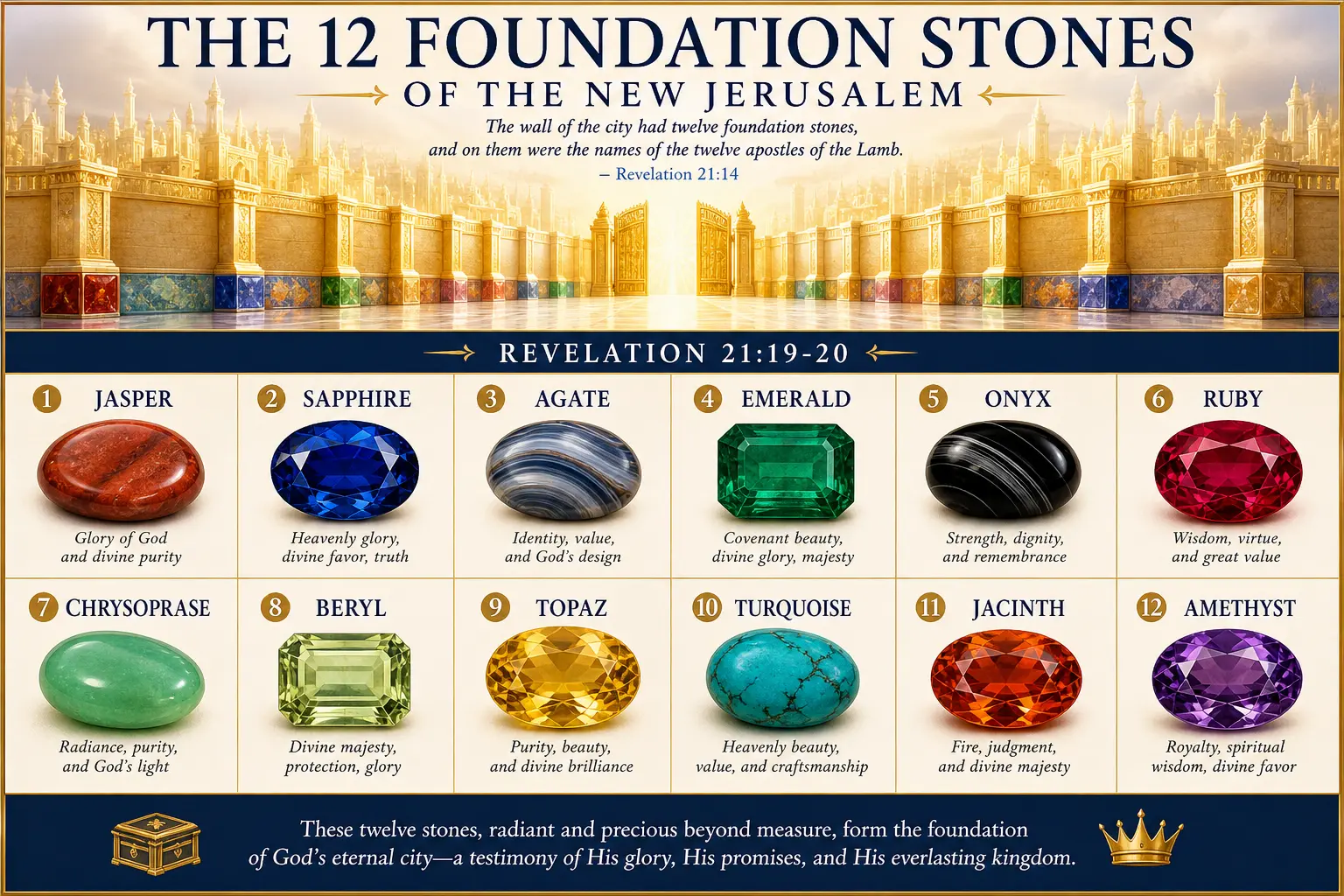 12 Foundation Stones of New Jerusalem Explored - Bible Study Simply